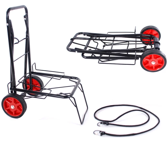 Foldable Compact Multi Purpose Luggage Trolley Cart Flip Out Support ...