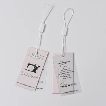Custom Clothing Hang Tags Embossed With String Luxury Frosted Pvc Hang ...