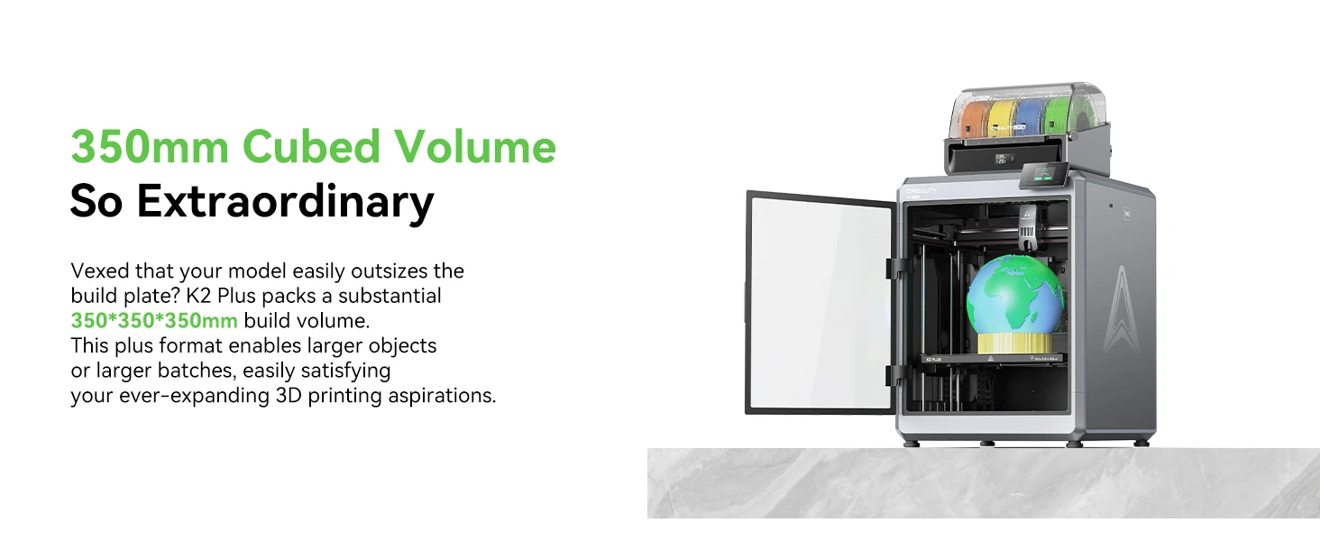 K2 Plus Combo 3D Printer - Multi Color, High Speed Printing