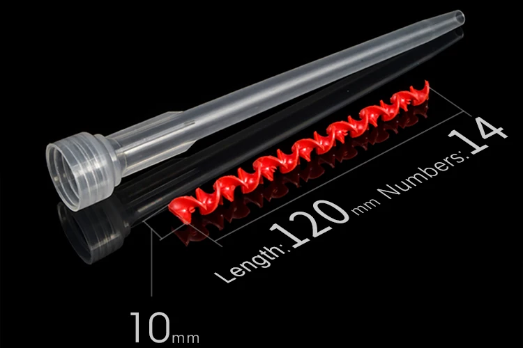 C Series 10-14 Plastic Static Mixer Tip Disposable Glue Mixer Nozzle ...