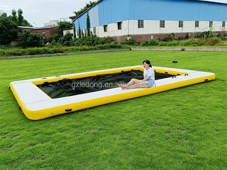 Pvc Sea/Lake Floating Inflatable Swimming Pool Rectangular Inflatable ...
