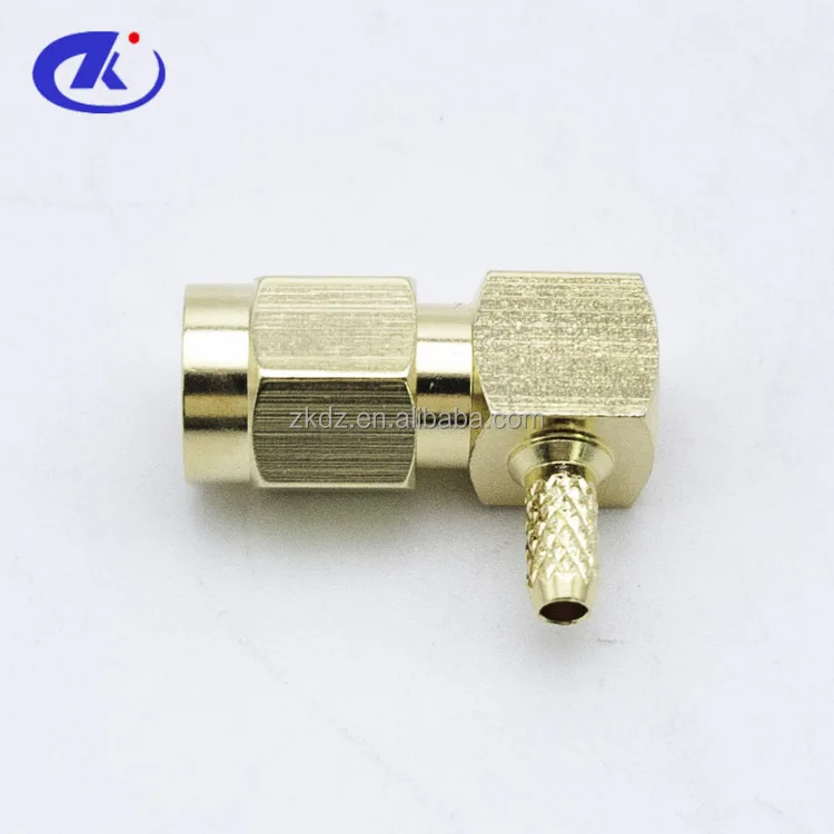SMA Male 90 Degree Right Angle Crimp Type for RG316 RG174 Cable ...