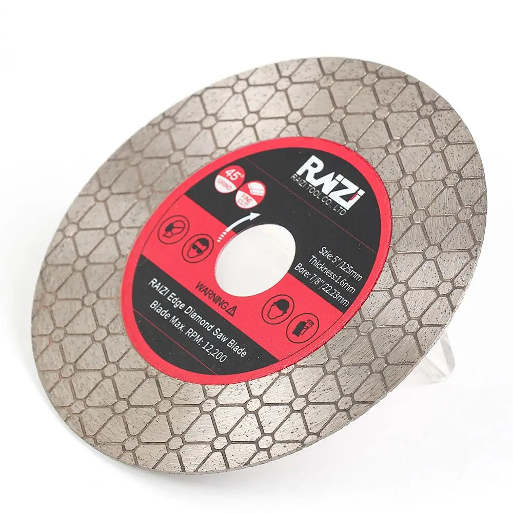 Raizi 5Inch/125mm Edge Diamond Saw Blade for Tile Cutting and Grinding ...