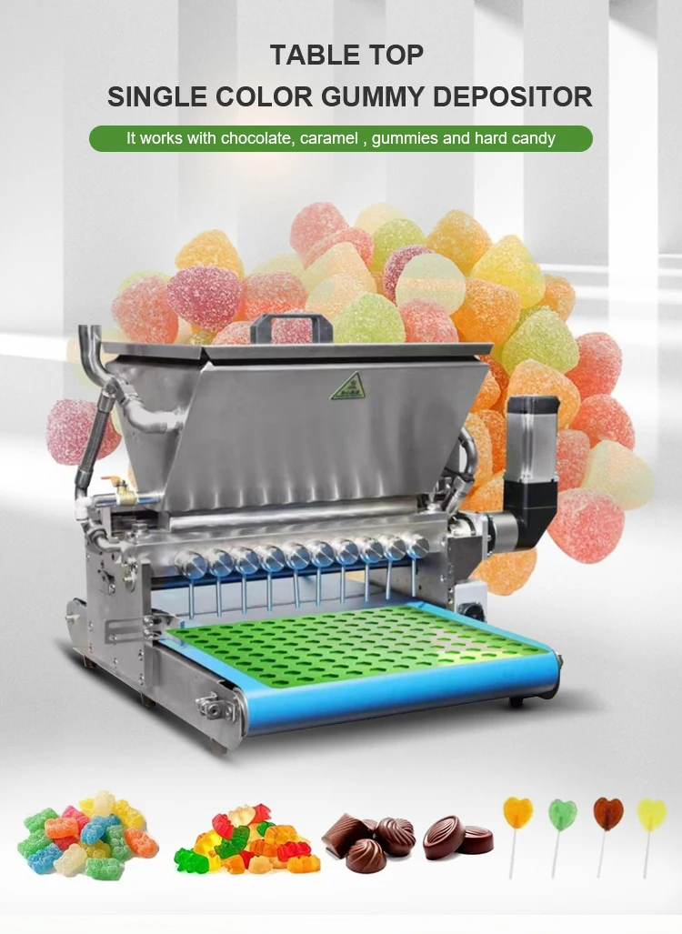 High Gummy Flat Lollipop Form Hard Candy Extruder Production Machine ...