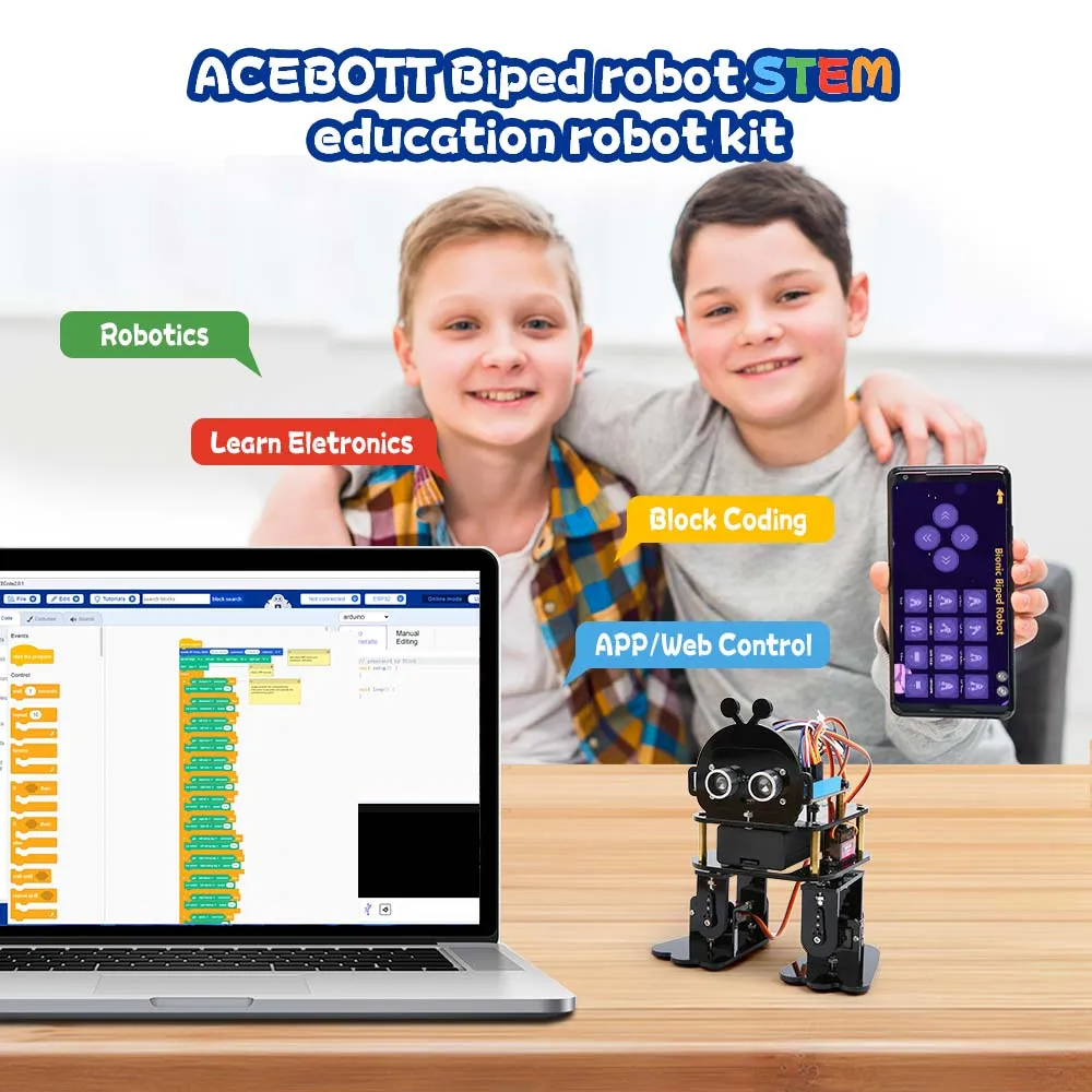 ACEBOTT Bionic Biped Robot Kit for Arduino ESP32 DIY