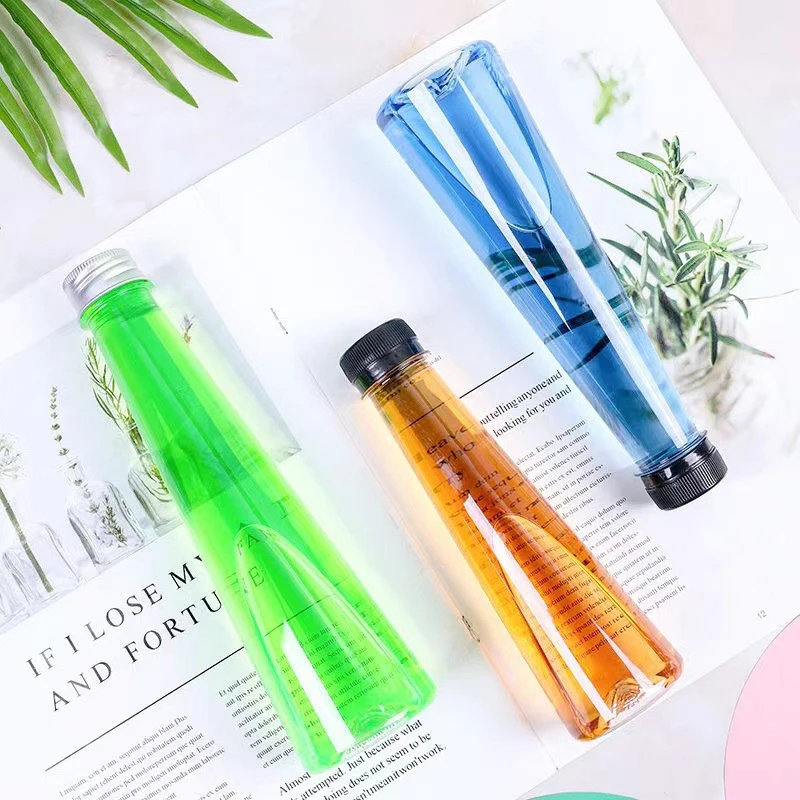 Cone Tapered Shape Plastic Juice Bottle - 140ml to 450ml