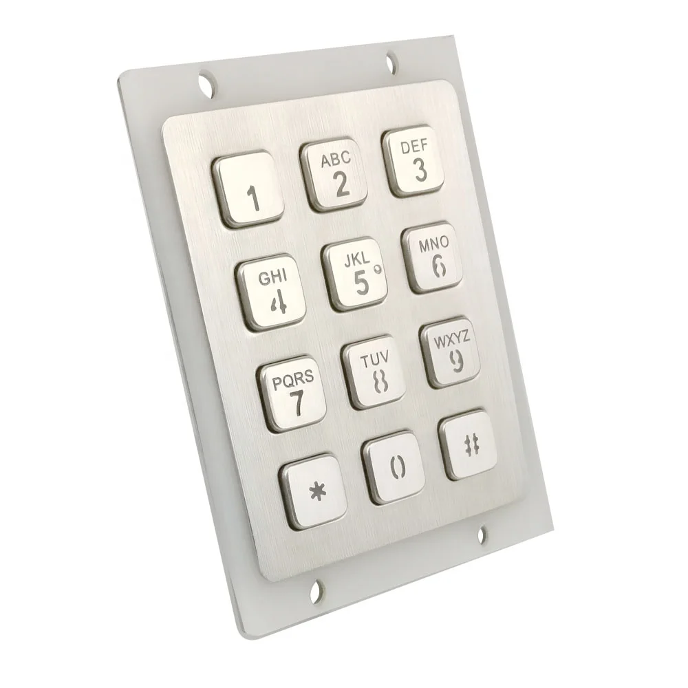 Original Kiosk Communication System Vandal Resistance Keypad With Metal ...