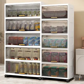 Sesame Spot Luxury Style Stackable Storage Bin Golden Handle Clamshell ...