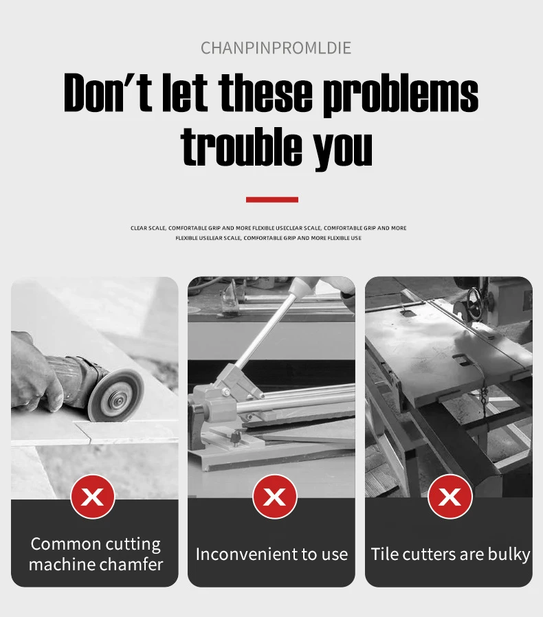 45 Degree Ceramic Tile Chamfering Device Chamfer Attachment CUTTING GUARD SLIDER for Angle ...