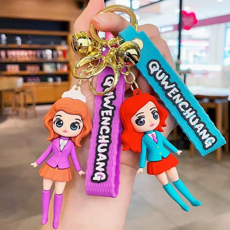 New Cartoon Exquisite Suit Girl Pendant Doll Key Chain Doll Jewelry Car ...