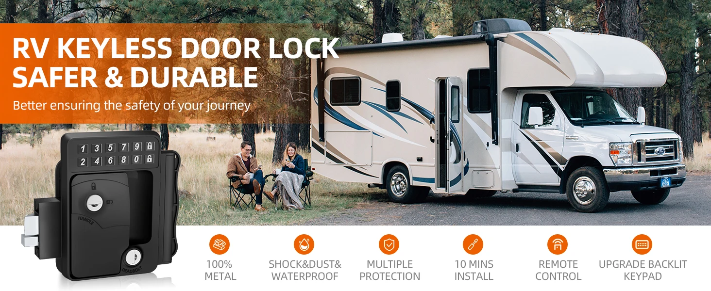 Electronic Camper Travel Trailer Dual Lock Core Rv Keyless Entry Door ...