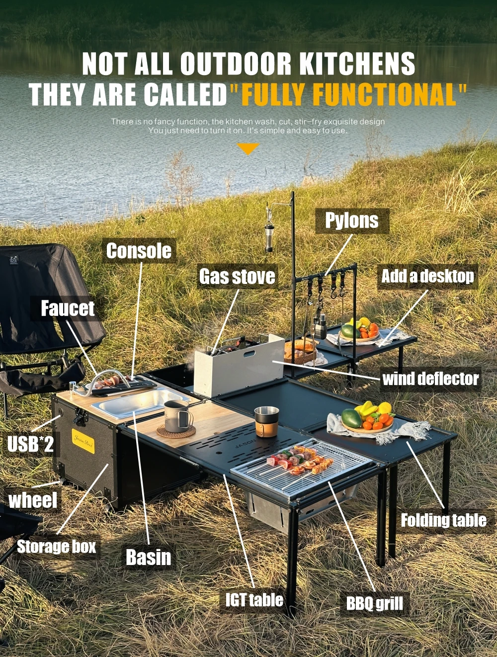 Jason Camping Aluminum Folding Portable Picnic Table