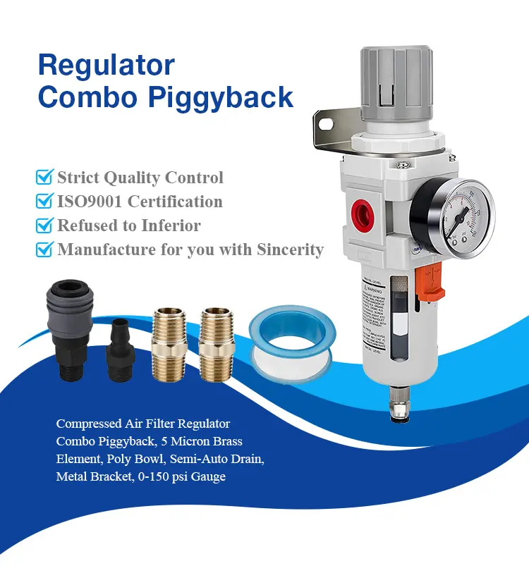 16bar Pneumatic Air Filter Regulator For Air Drying System - Buy Air ...