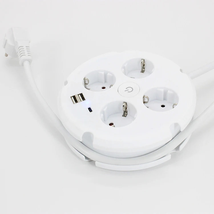 Universal Tabletop Power Strip Socket With 4 Outlets Usb Extension Plug ...