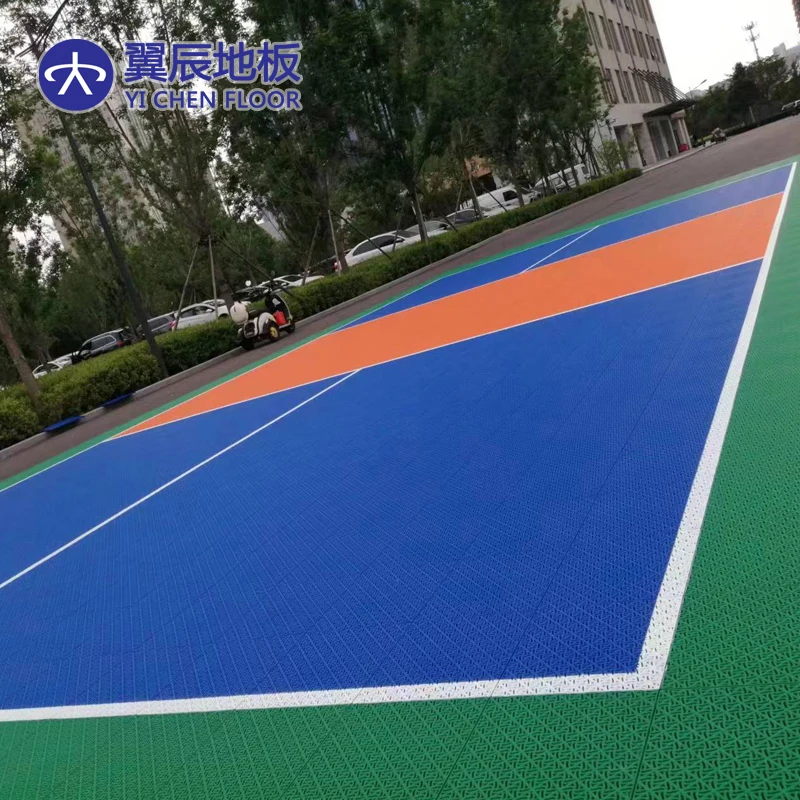 Outdoor and Indoor Pickleball Court Floor Mat - Durable PP Interlocking ...