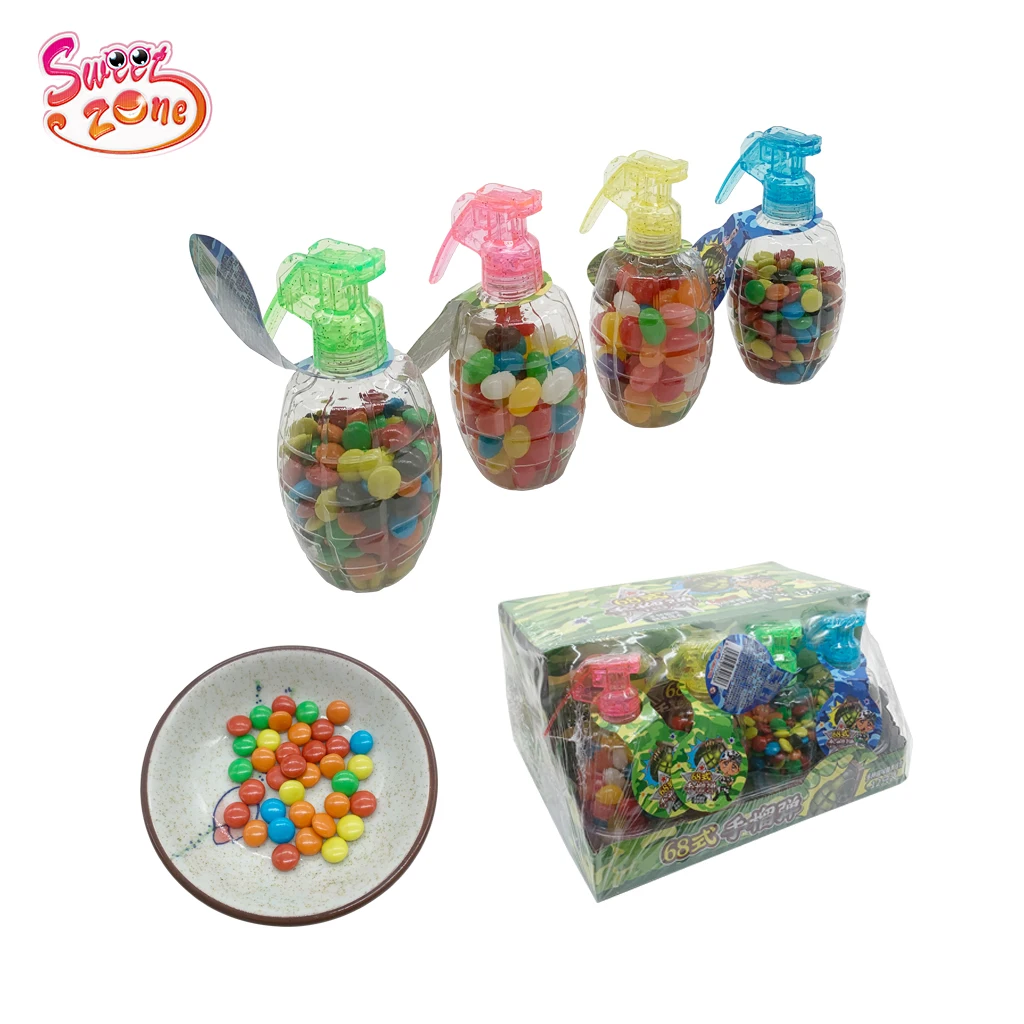 Oem Private Label Fruit Flavor Grenade Bottle Candy Sweet Jelly Bean ...