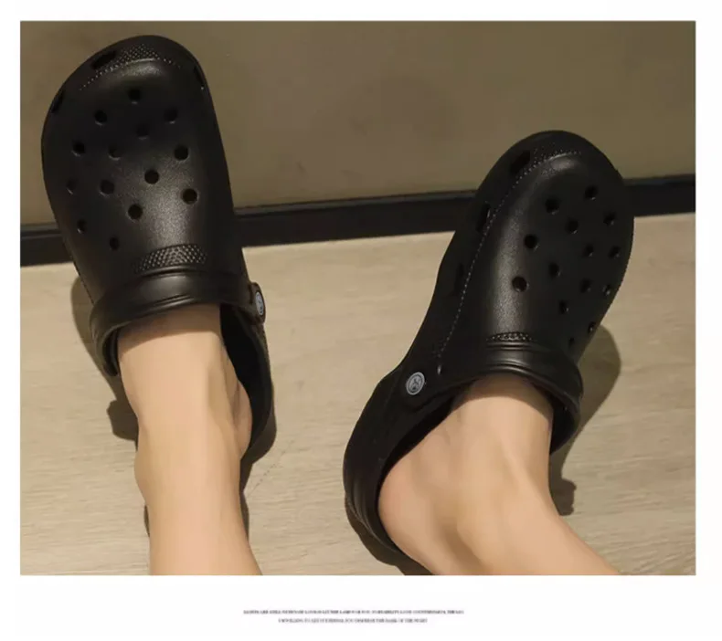 Wholesale High Heel Hole Slippers Women Summer New Non-slip Beach Shoes ...