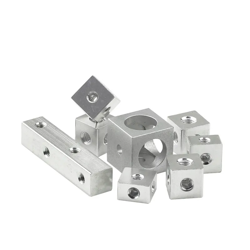 Aluminum Six-Sided Cube Nut Fixing Block Connector M3 M4 M5 M6 for ...