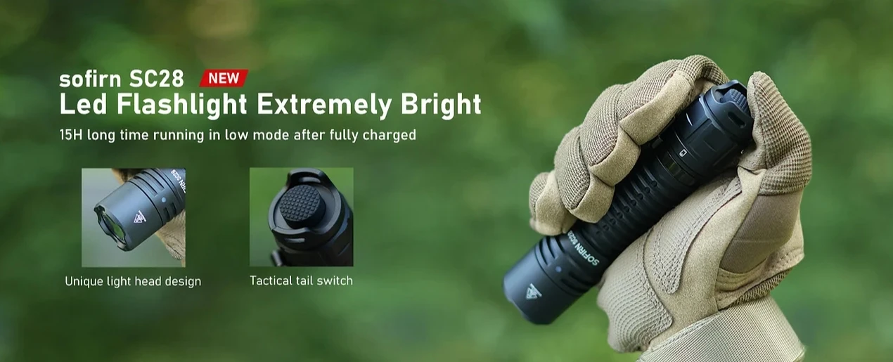 Sofirn XHP50B Rechargeable Tactical Flashlight Lantern for Camping ...