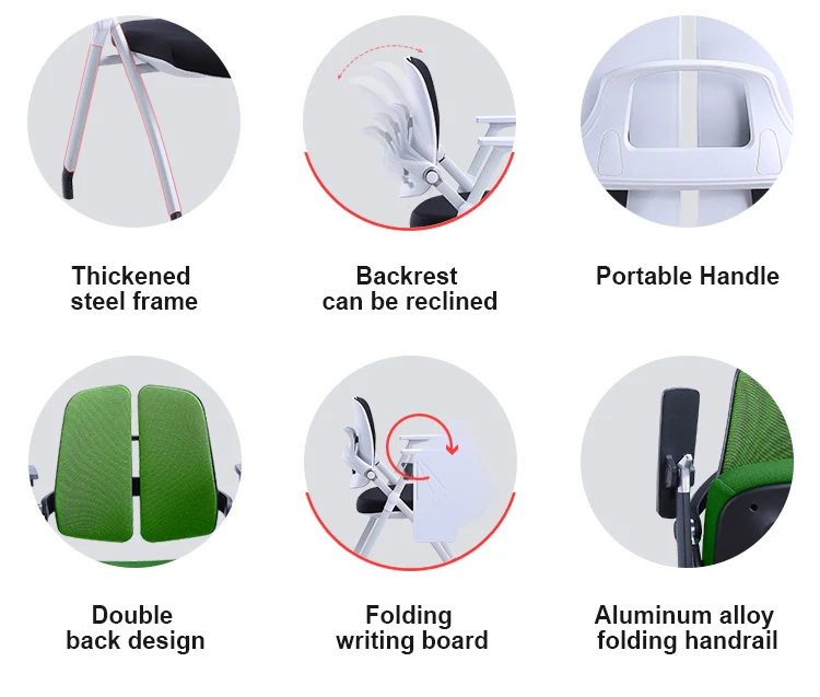 Ergonomic Double Movable Backrest With Folding for Student Chair of ...