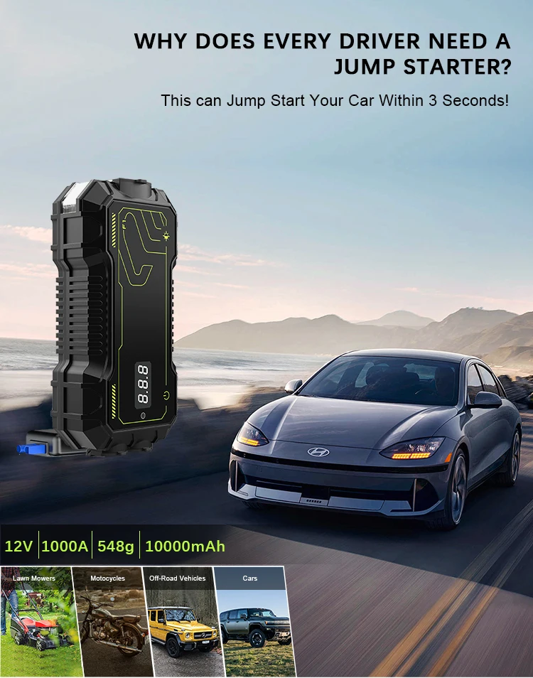 Professional Multi Function Emergency Mini Battery Booster Uk Portable ...