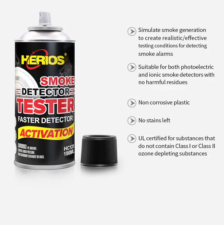 HERIOS Smoke Detector Tester - Reliable 180 ML Spray