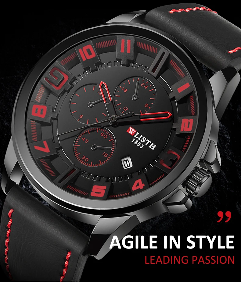 WLISTH Men's Luxury Watch - Waterproof Quartz Chronograph