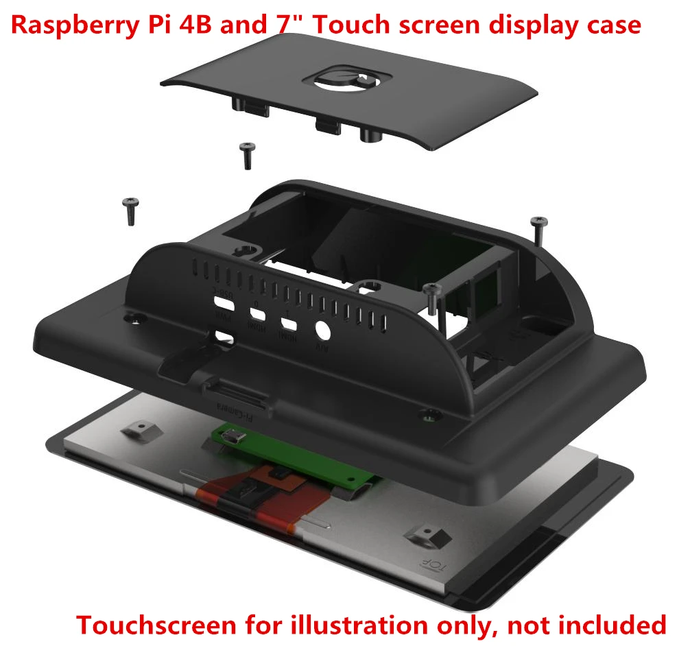 Raspberry Pi 4 Model B Touchscreen Display Case,Abs,Raspberry Pi 4b ...