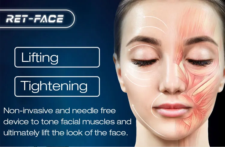 Rf PEFACE EMS Facial Muscle Toner V Line Face Lift, Wrinkle Removal ...