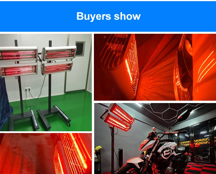 Professional Auto Body Infrared Curing Lamps 2600w Infrared Heat Lamps ...