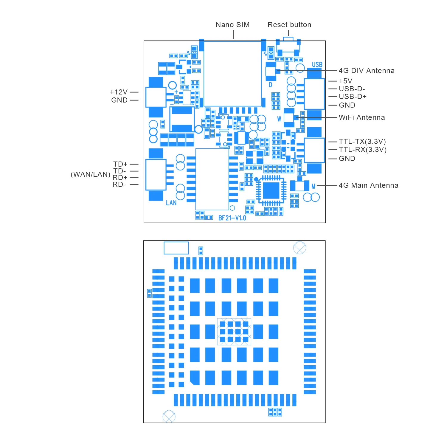 3g/4g Sim Modem Ethernet Port Lte Wifi Router Module Board Compact Wifi ...