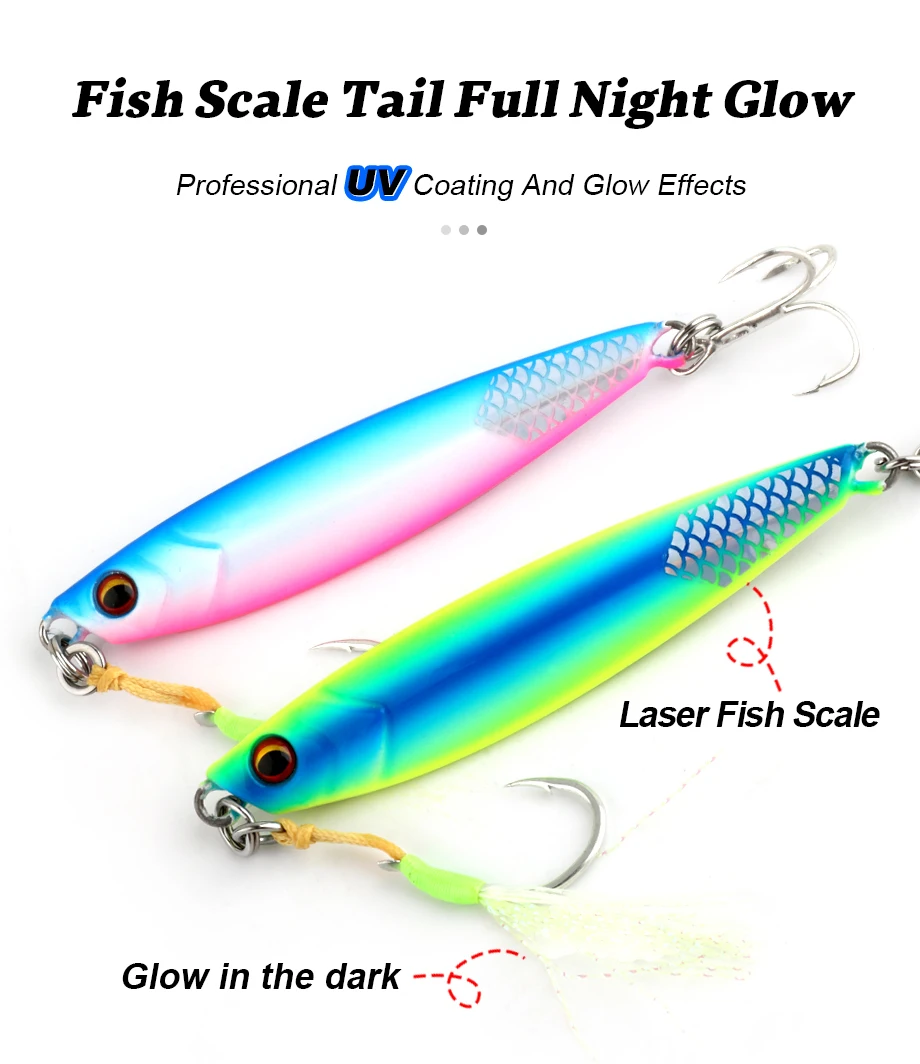 Fjord 2024 Hot Sale Uv Glow Metal Fishing Jigs 30g 40g 60g Saltwater Jig Lure Tuna Sardine Shore ...