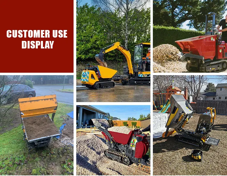 Hydraulic Tracked Gasoline Mini Dumper 800 Kg - Efficient Skip Loader