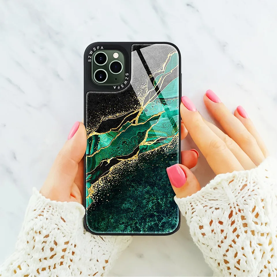 Custom Brand Name Logo Sublimation Designer Luxury Marble Phone Case ...