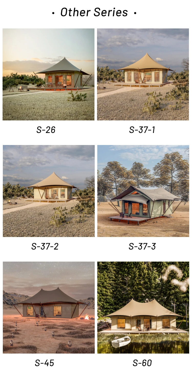 Luxury Glamping - Safari Steel Structure Tents by Shoulder