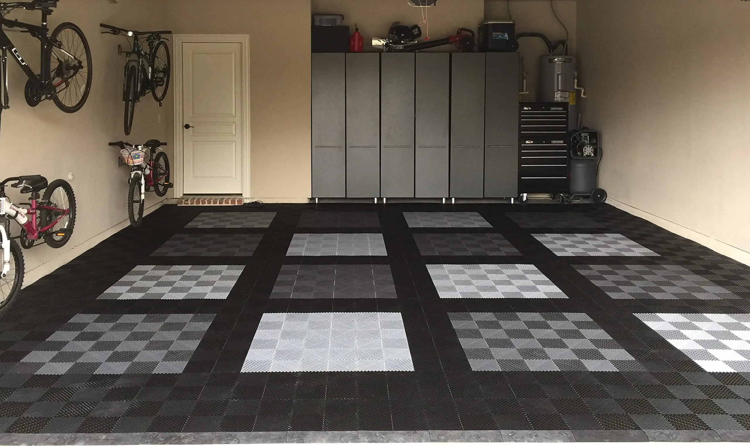 Rigid Modular Colorful Interlocking Garage Floor Tiles Industrial Plastic Garage Flooring Mats ...