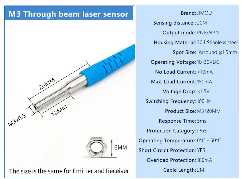 JIMOU all sizes through beam laser sensor switch| Alibaba.com