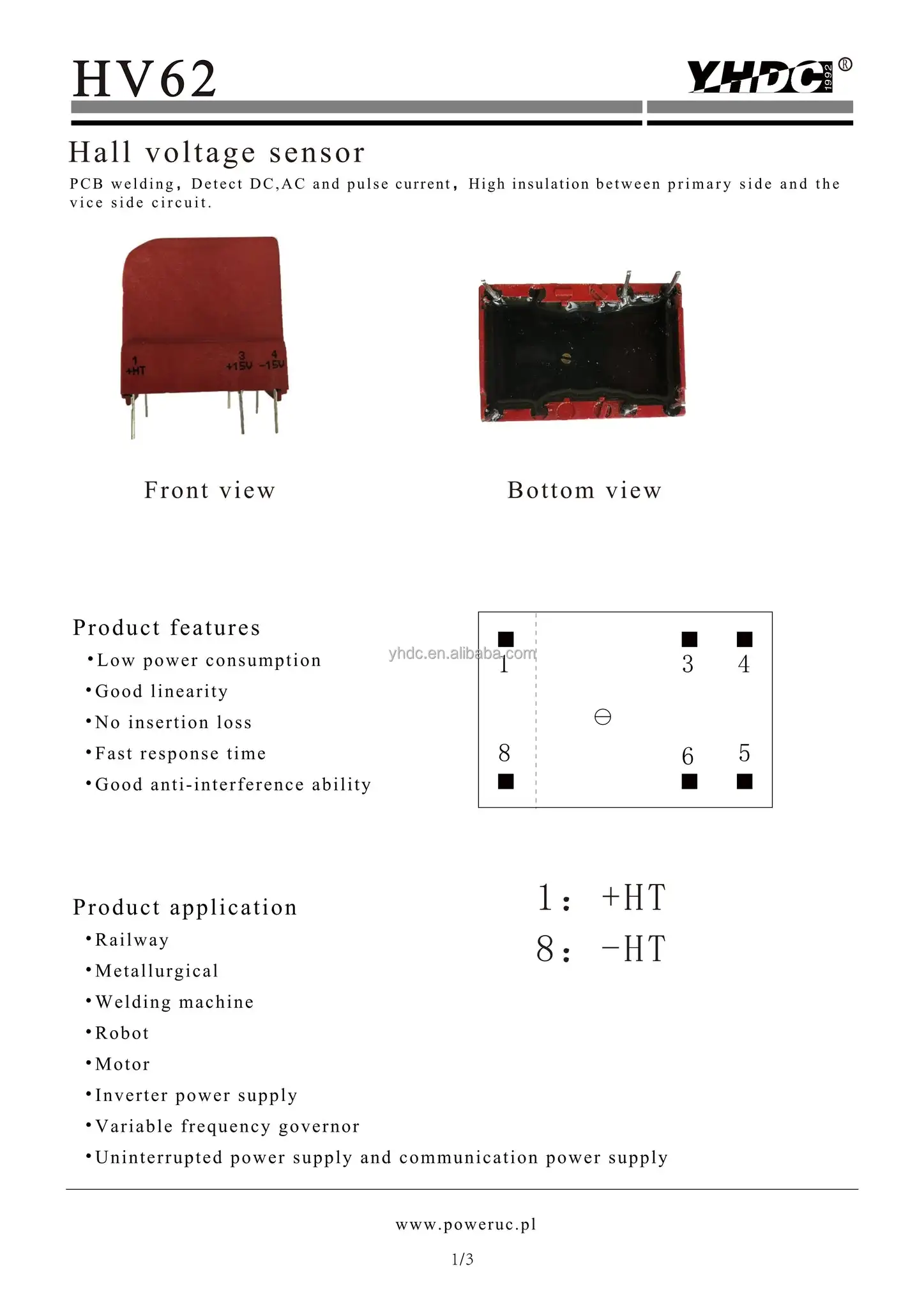 100V Low Price Hall Effect Voltage Sensor 5V Output HV62| Alibaba.com