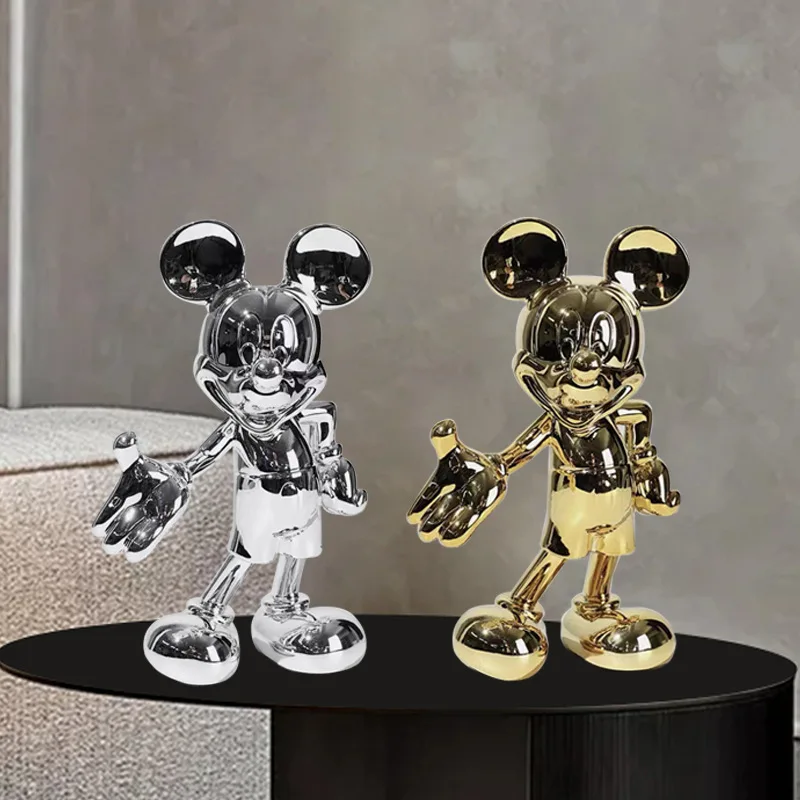 Electroplating Modern Cartoon Mouse Sculpture Kids Statue Ornaments ...