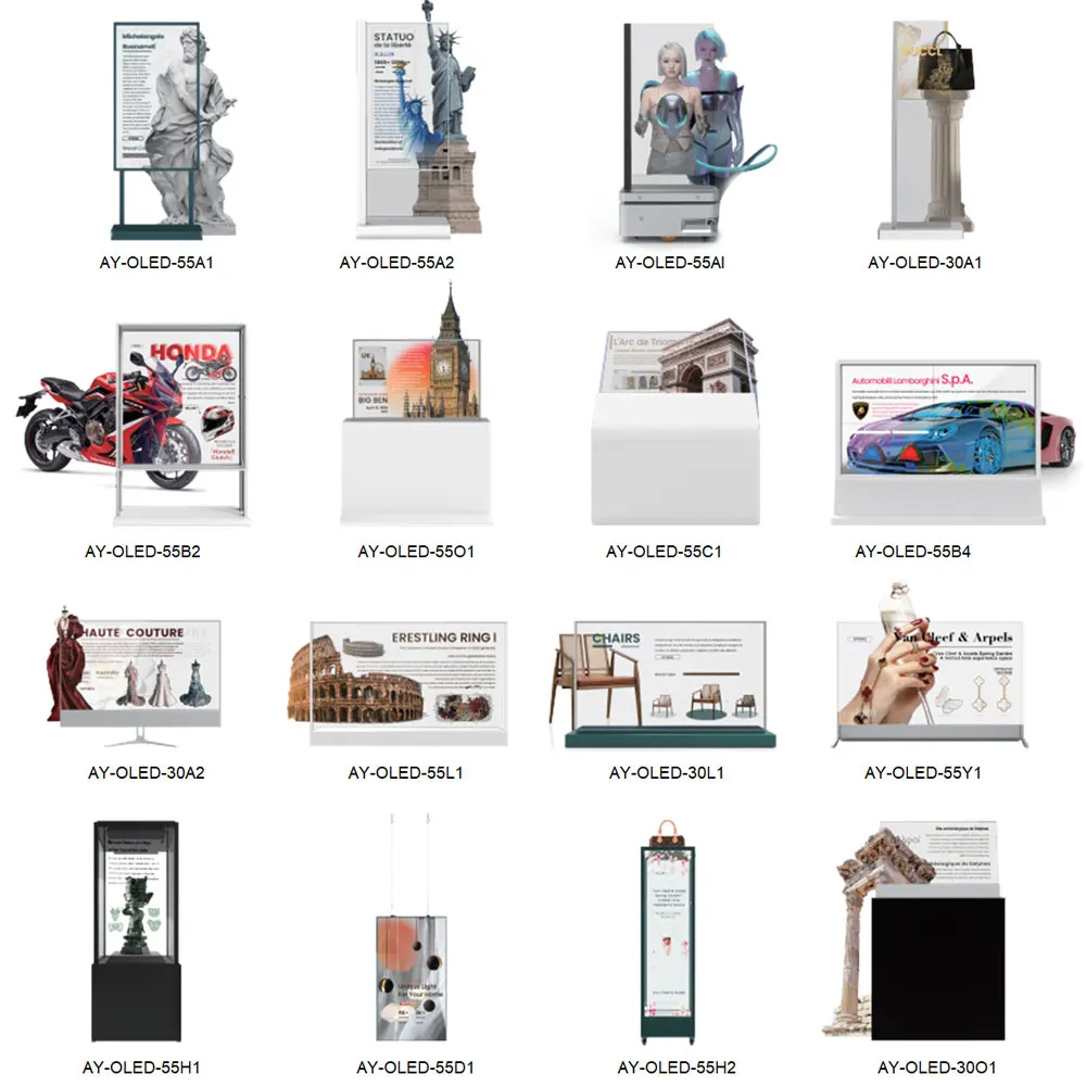 Transparent OLED Display Module for Smart Windows - 30, 55, 70 Inch