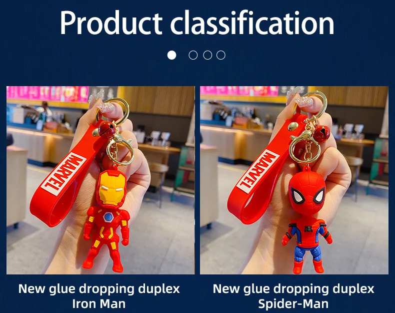 Dickmon 3D Marvel Superhero Figure Keychains - Avengers