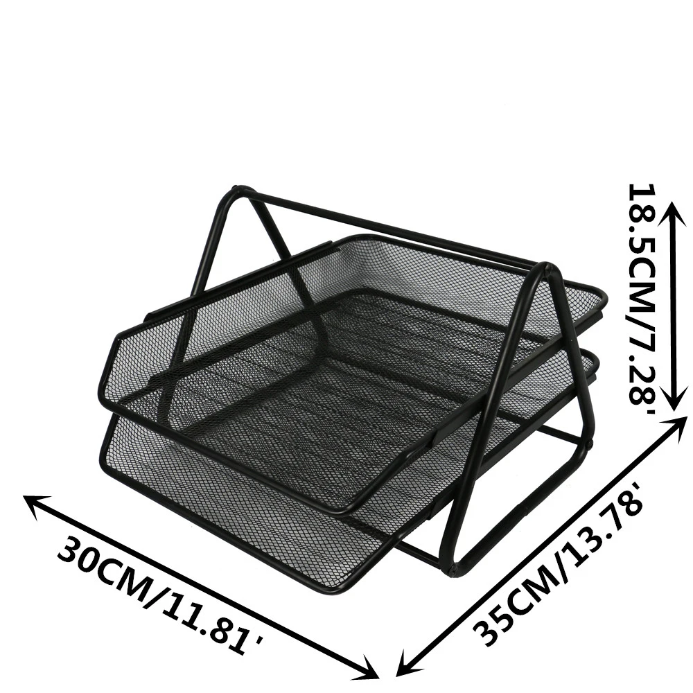 2 Tier Desk File Organizer, Metal Mesh Paper Letter Tray| Alibaba.com