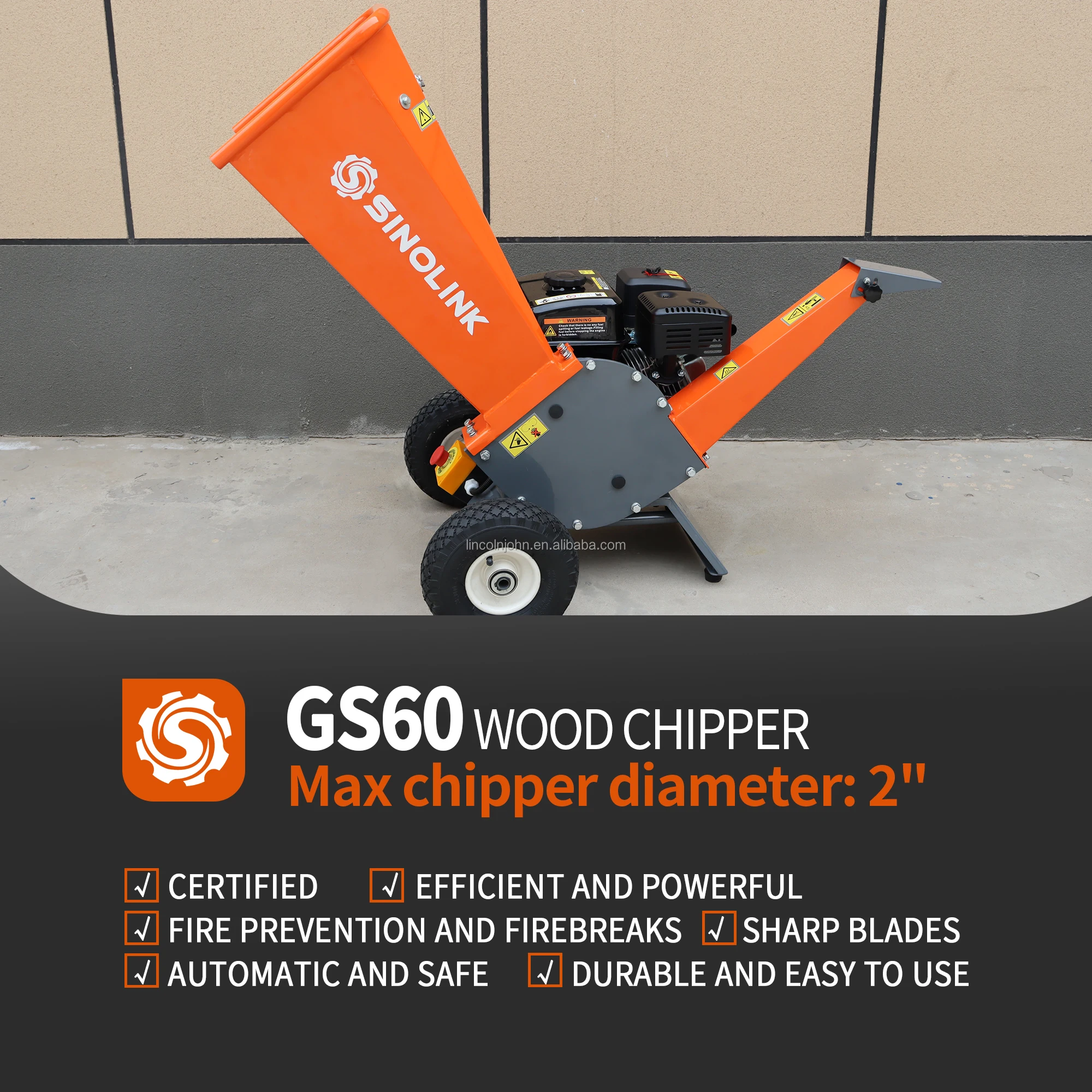 Wood Shredder Wood Chipper Agricultural Machinery GS60