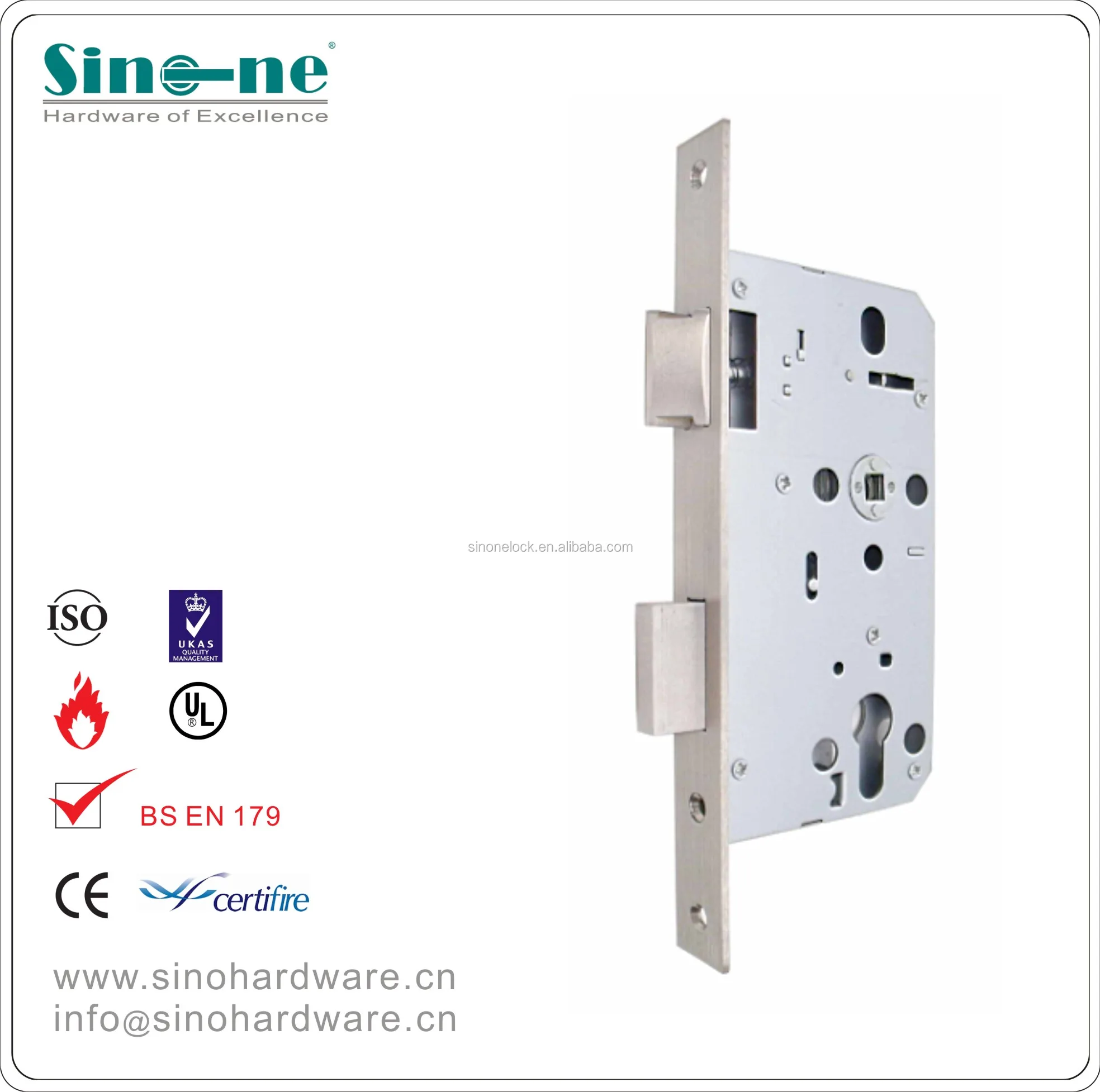 European Mortise Panic Lock Escape Function Lock BS EN179 /German ...
