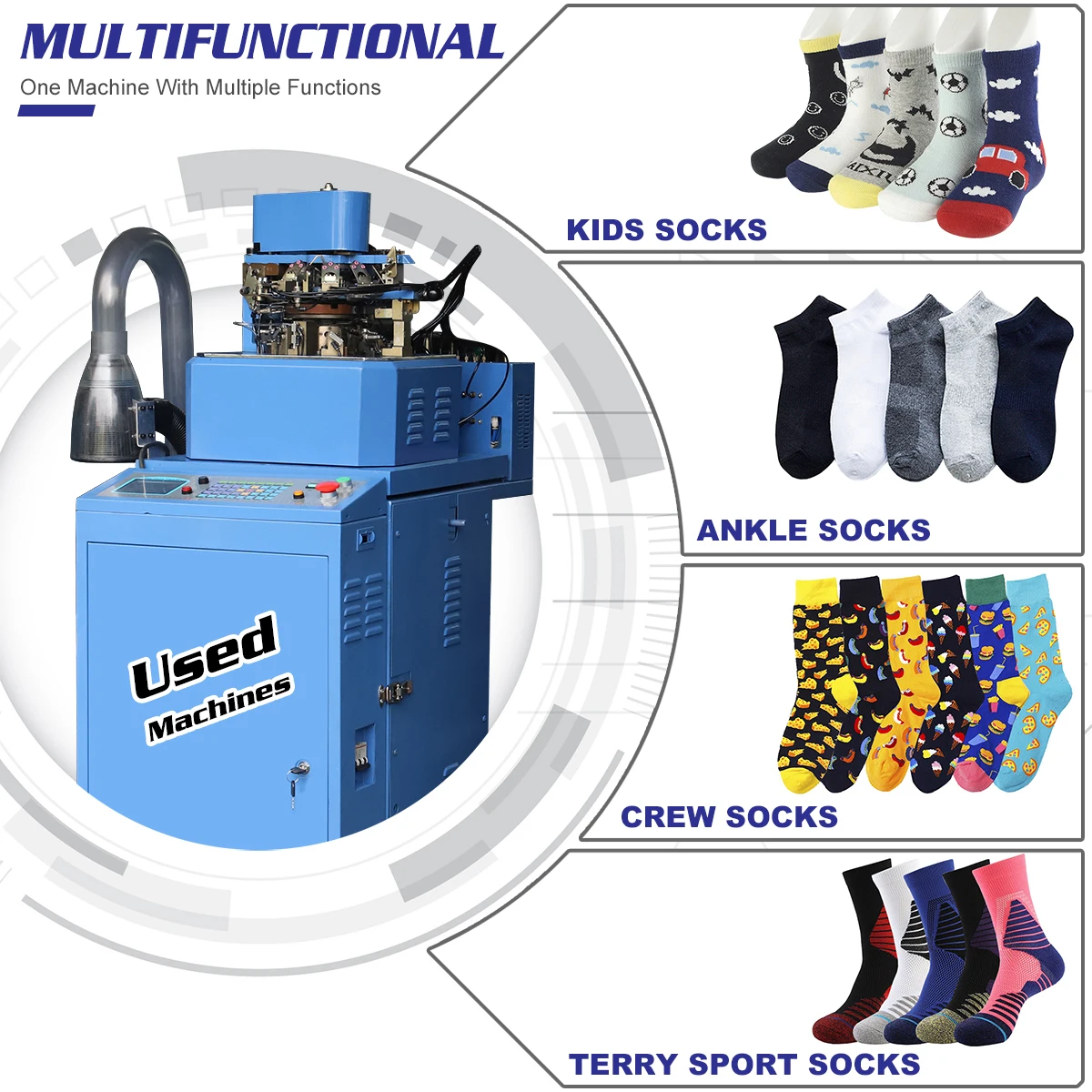High Quality Automatic Computer Socks Machine Used Socks Knitting ...