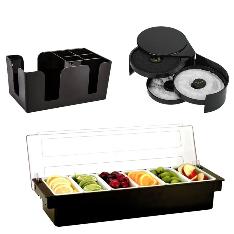 Custom Color Logo Plastic Bar Accessories Multi-functional Storage Box ...