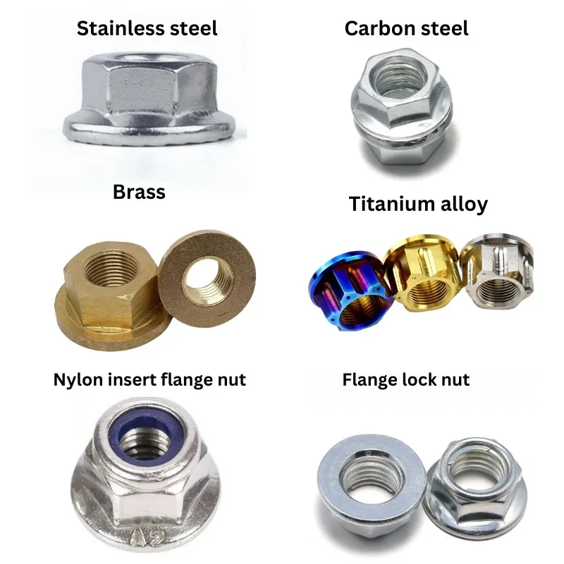 M4 M22 Din 6923 Titanium Stainless Steel Flanged Nut Serrated Locking ...