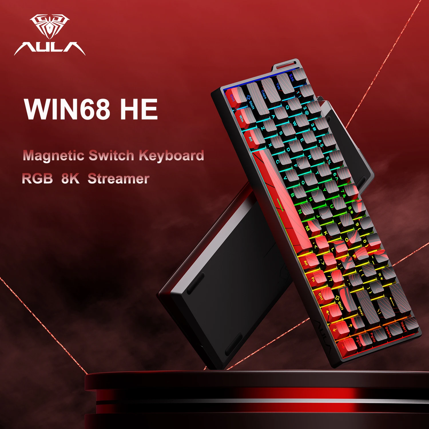Aula WIN68 HE Pro Max 8K RGB Wired Keyboard with Hot Swap Magnetic ...