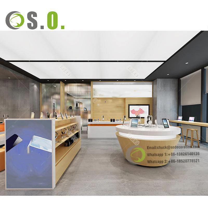 3D Rendering Mobile Shop Interior Design Mobile Shop Decoration Mobile ...