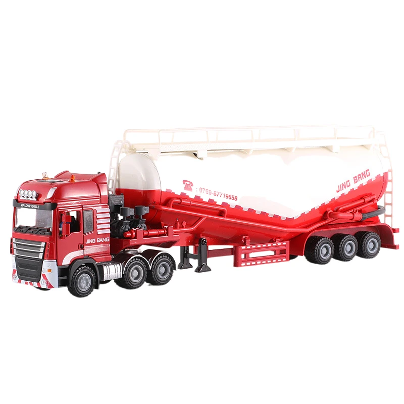 1:50 Scale Metal Tank Truck Die Cast Model Toy 3 Colors Engineering ...